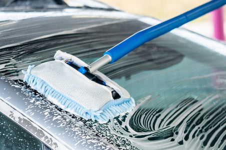 Mitt on a Stick PRO+ Car Cleaning Mop | Autofiber